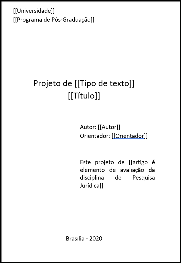 Modelo de Projeto de Artigo